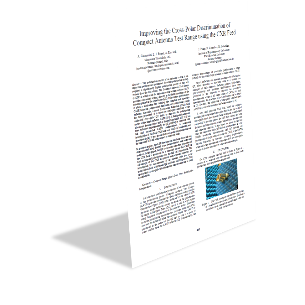 Improving the Cross-Polar Discrimination of Compact Antenna Test Range ...