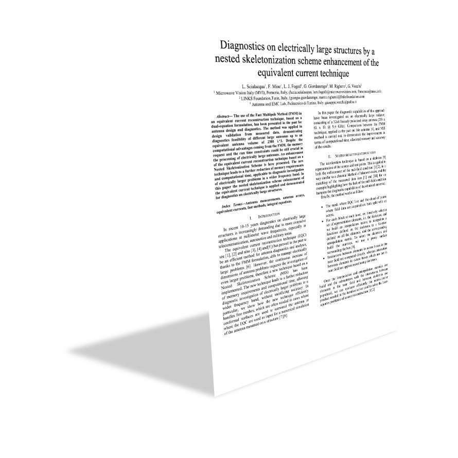 Diagnostics On Electrically Large Structures By A Nested Skeletonization Scheme Enhancement Of