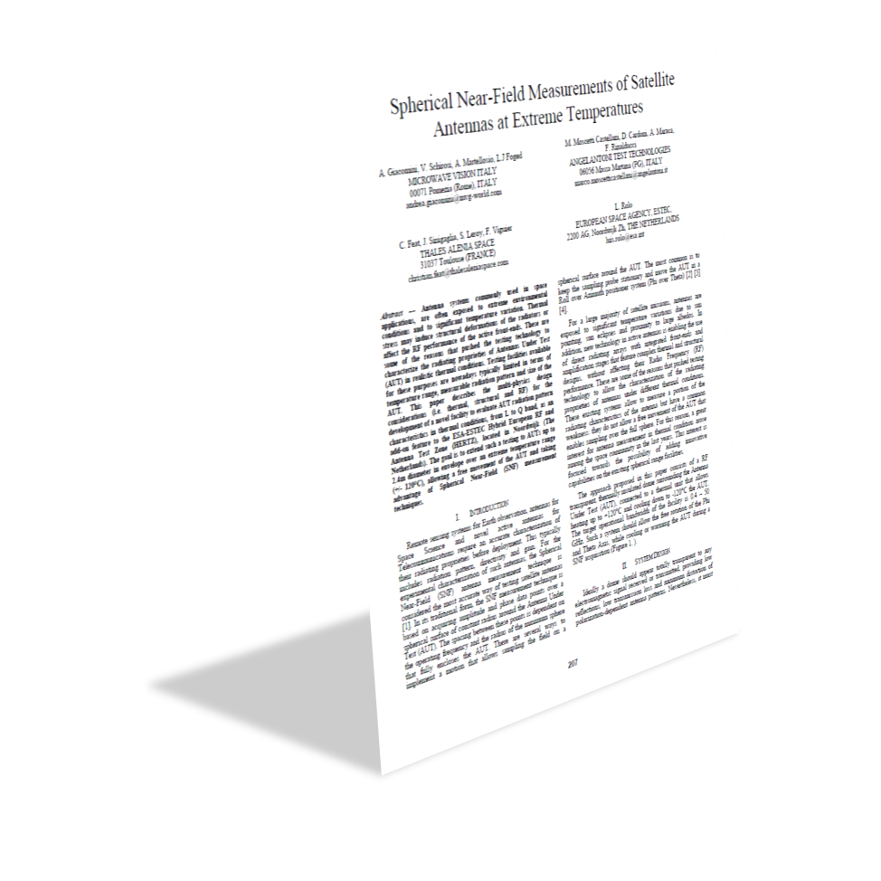 Spherical Near Field Measurements Of Satellite Antennas At Extreme