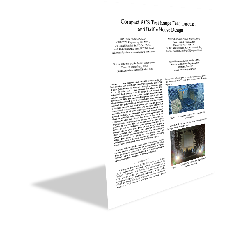 Compact RCS Test Range Feed Carousel and Baffle House Design