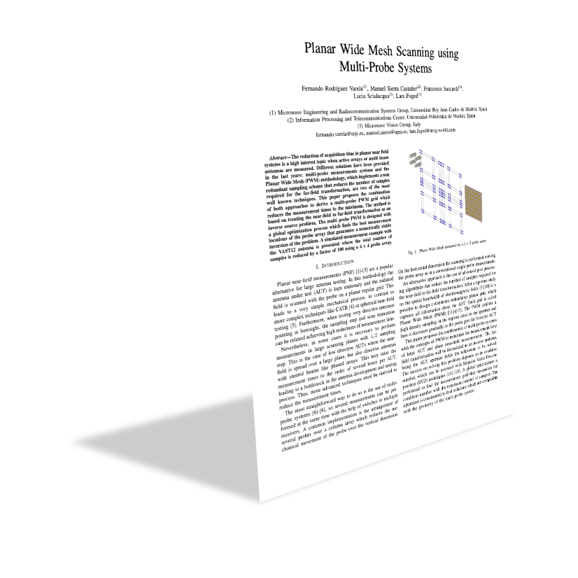 Planar Wide Mesh Scanning using Multi-Probe Systems